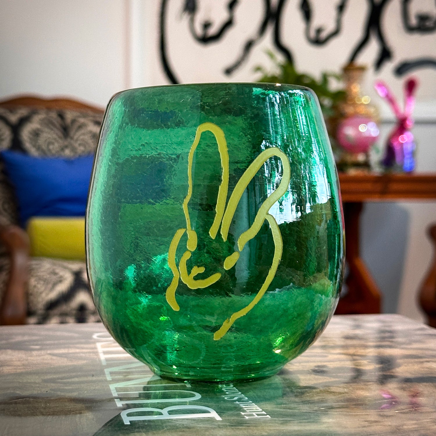 Hunt Slonem Limited Edition Glow Bunnies: Teal – Hunt Slonem Huntopia